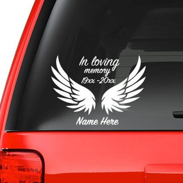 In Loving Memory Car Decal - Etsy