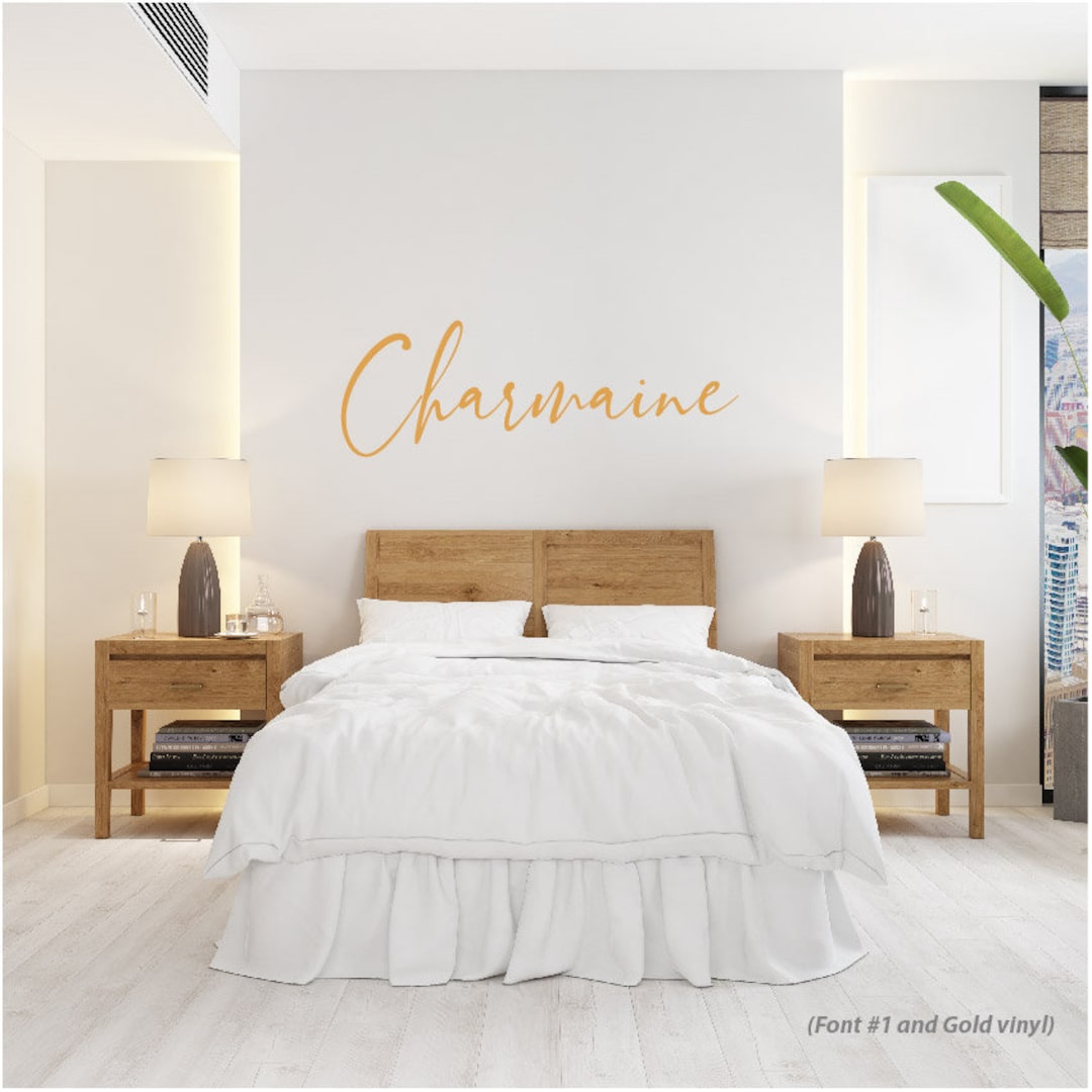 Custom Name Vinyl Decal, Wall Sticker, Personalised Baby Name Decal ...