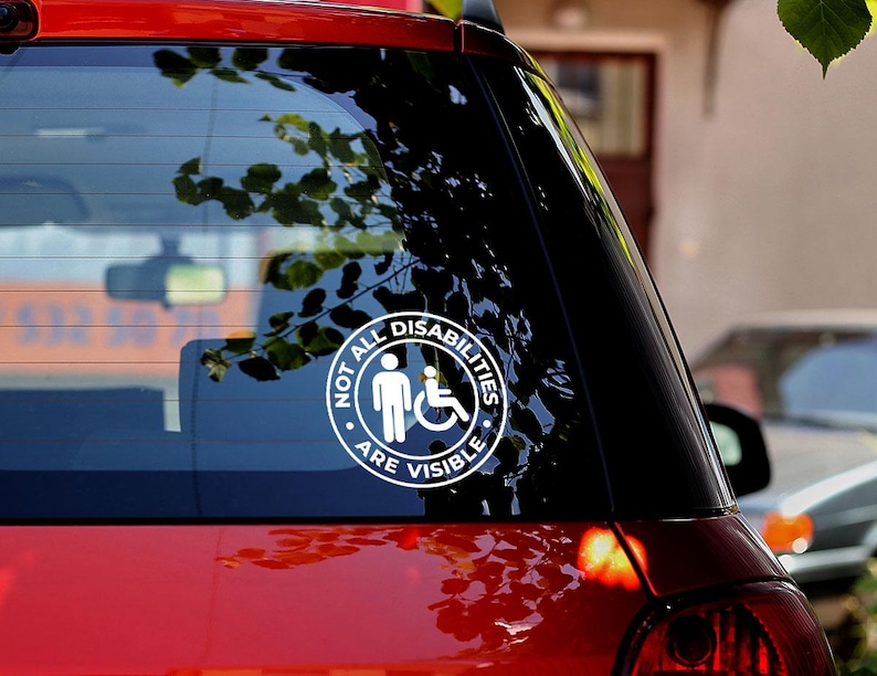 Not All Disabilities Are Visible Vinyl Car Decal Sticker - Etsy