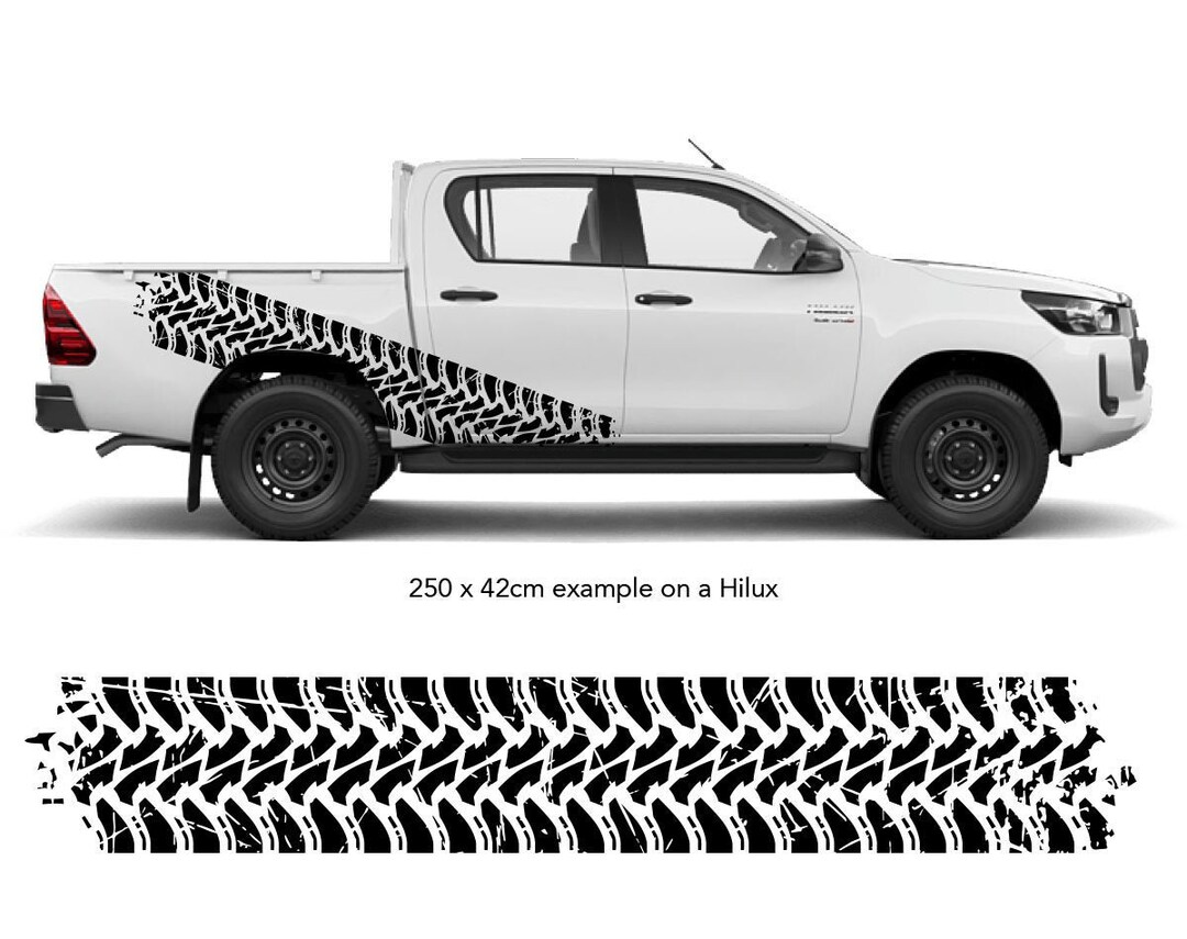 Tyre Tread Decal, Vinyl Cut Decal Tire Tracks for Truck Ute Car Vinyl ...
