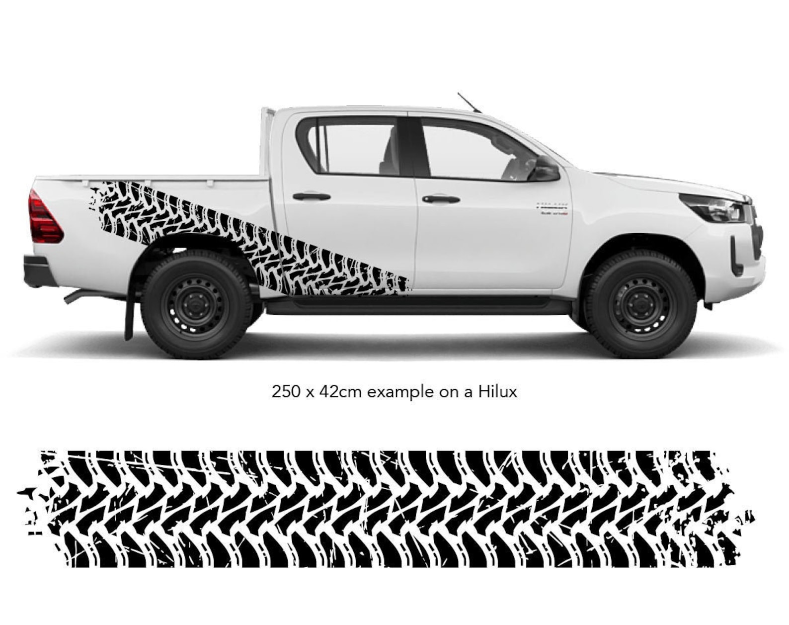 Tyre Tread Decal, Vinyl Cut Decal Tire Tracks for Truck Ute Car Vinyl ...