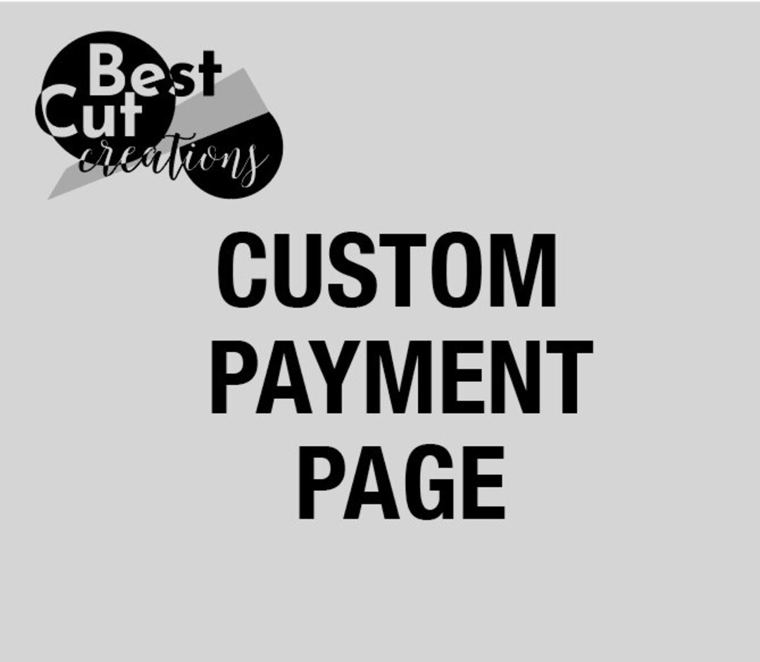 Custom Payment Page - Etsy