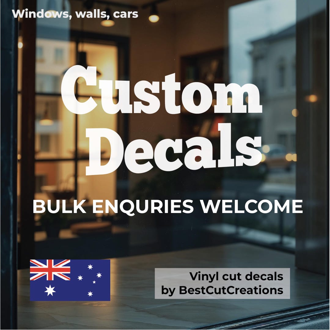 Custom Vinyl Decal, Shop Windows, Weddings, Car Windows, Doors, Mirror ...