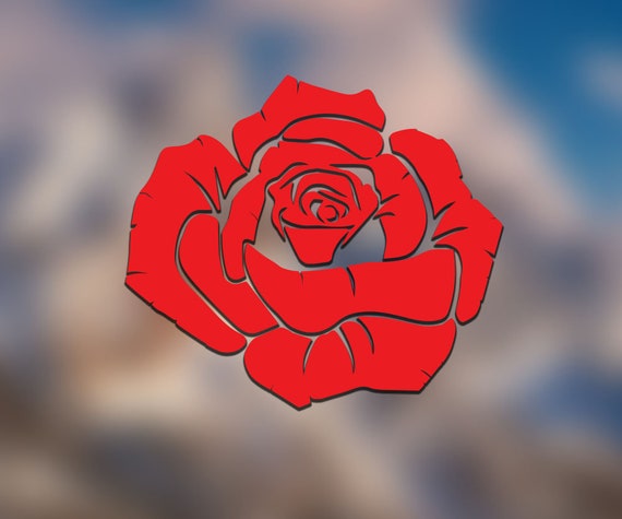 Rose Decal for Car Vinyl Cut Etsy