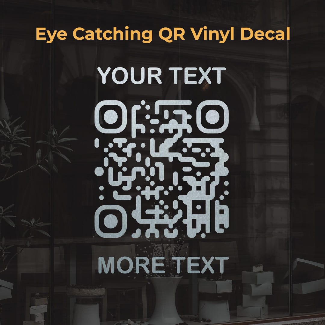 QR Code Vinyl Decal, Shop Windows, Doors, Car Windows, Pay According to ...