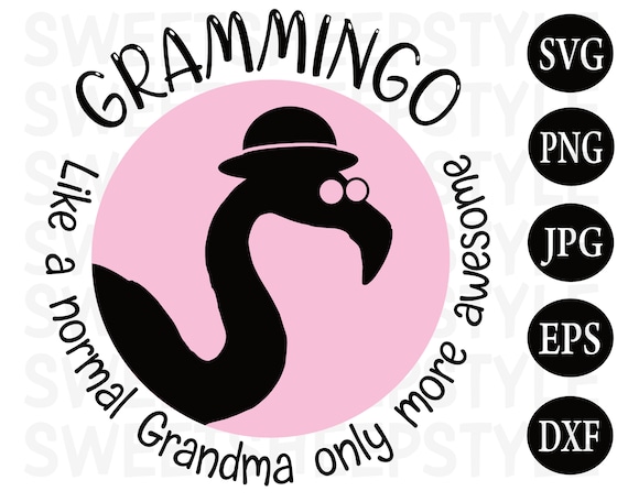 Grandma Flamingo svg Grammingo svg Cute Grandma svg | Etsy