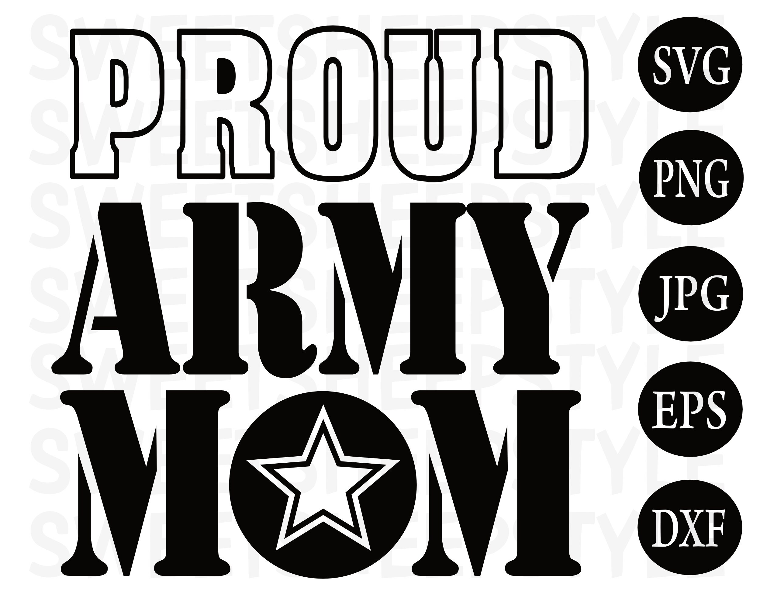 Proud Army Mom Svg Mothers Day Svg Army Mom Svg Etsy