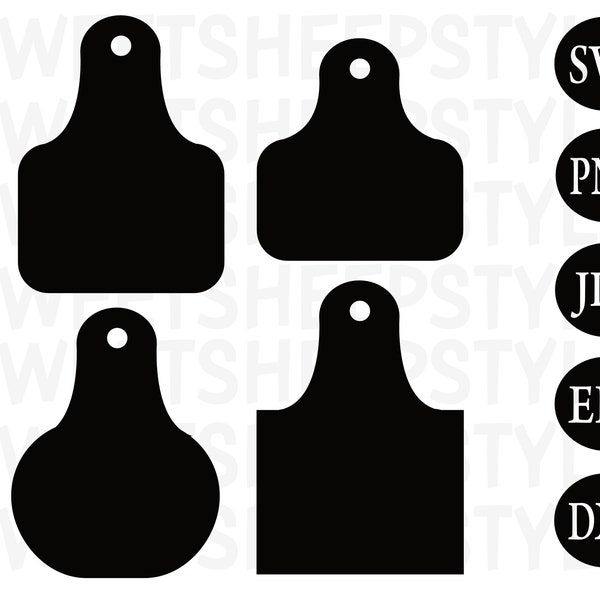 Ear Tag Svg - Etsy