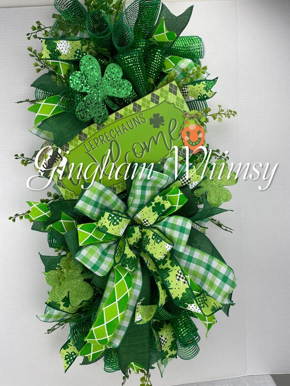 Home & Living Lucky Leprechaun Wreath Wreaths & Door Hangers etna.com.pe
