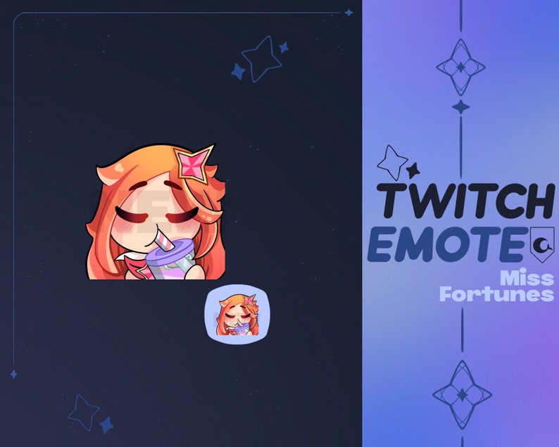 Star Guardian Miss Fortune Emote/ Twitch Emote / Twitch Badge / Cute ...
