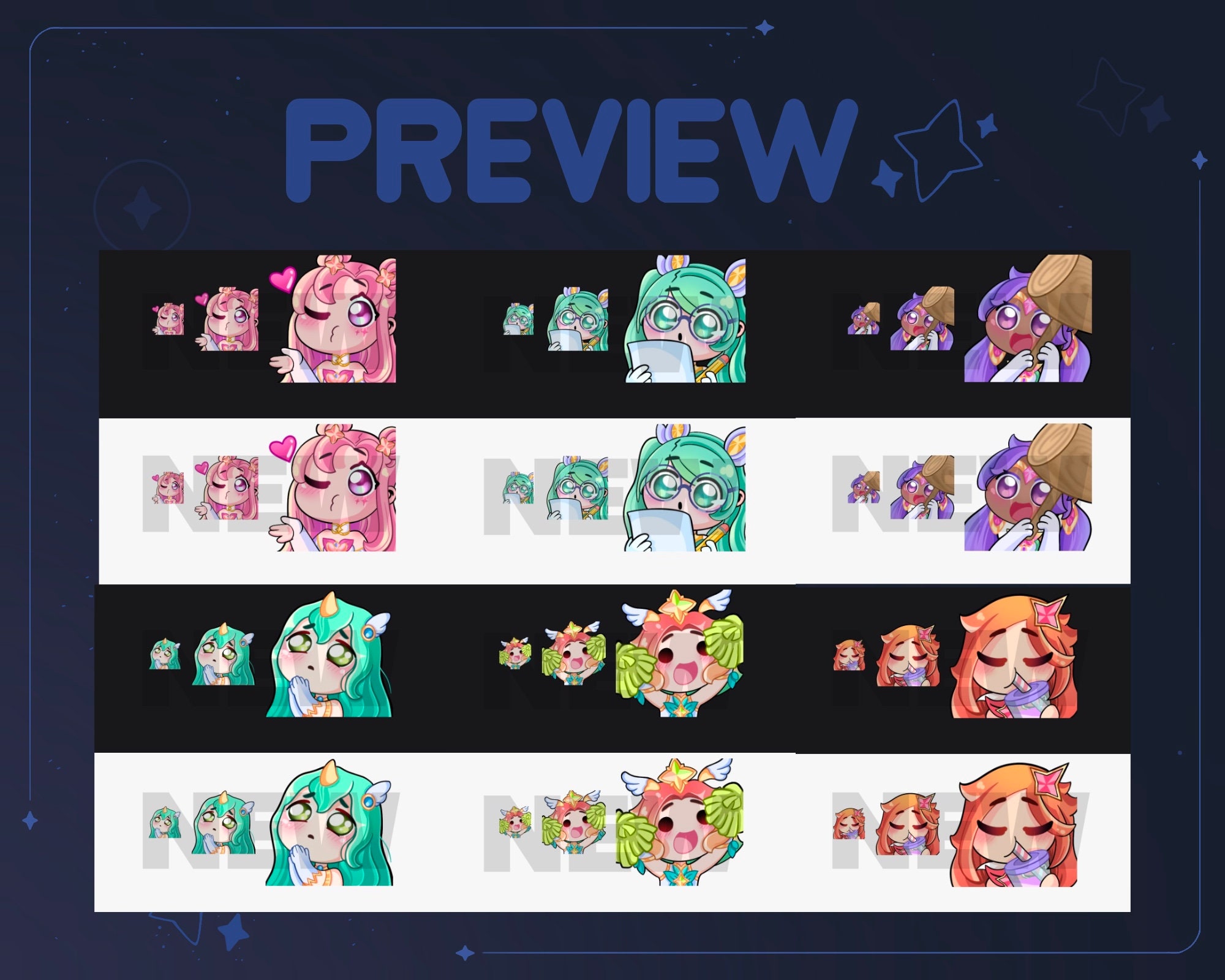 Star Guardian Emotes / Twitch Emote / Twitch Badge / Kai'sa / Neeko ...