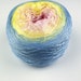 Organic Cotton Yarn Cake Blue Yellow and Pink Cotton Yarn - Etsy UK