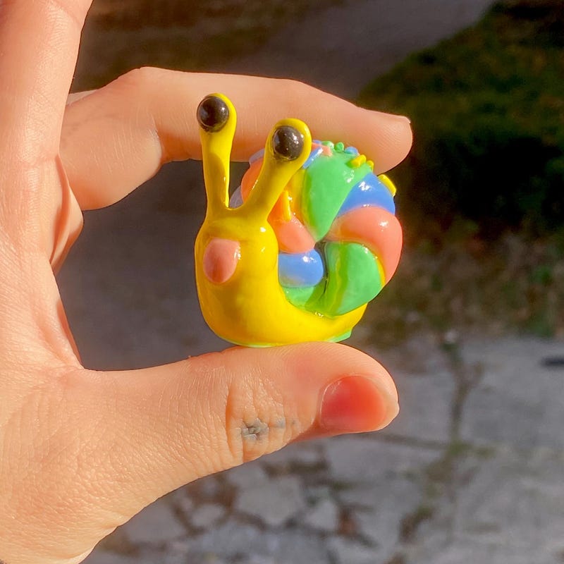 Polymer Clay Snail - Etsy