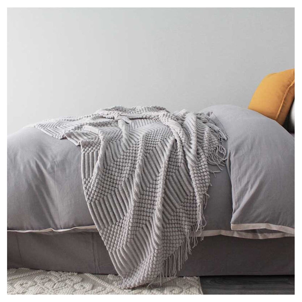 Soft Nordic Knit Blanket Throw Couch Sofa Shawl Travel - Etsy