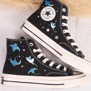 Custom Embroidered Converse, Hammerhead Sharks and Manta Ray ...
