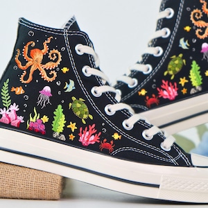Converse Custom Logo Octopus Embroidery, Converse Chuck Taylor 70 ...