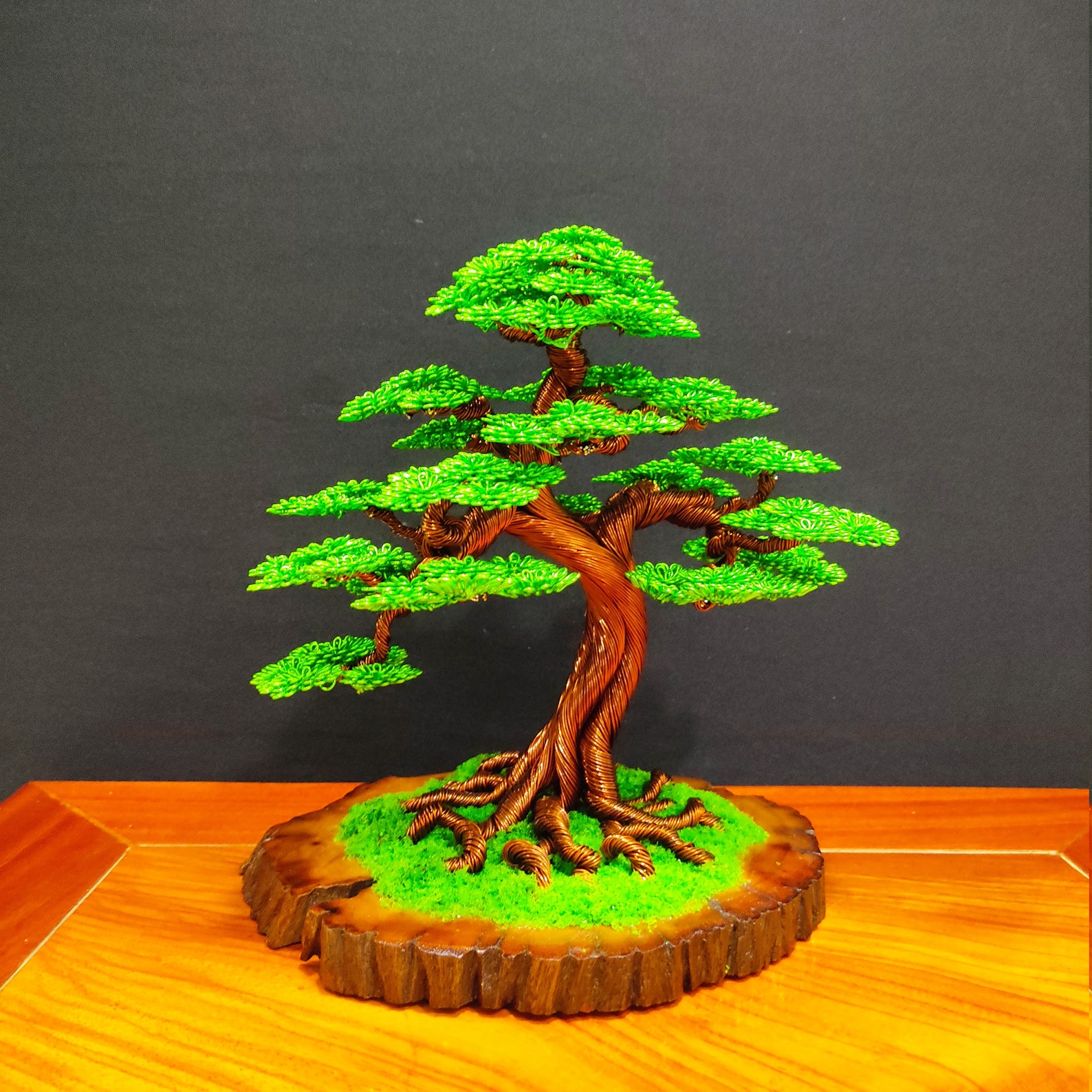 Big Size Art Wire Bonsai Tree Sculpture With A Pleasant | Etsy