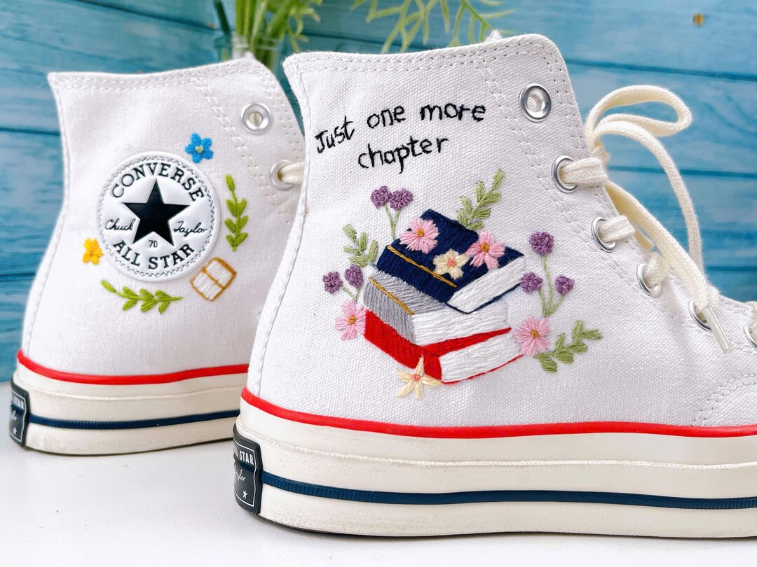 Embroidered Converse, Converse Embroidery, Embroidery Shoes, Custom ...
