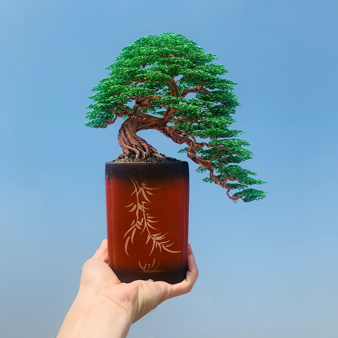 Handmade Bonsai Tree Artwork With Copper Wire. A Tree of Life With ...