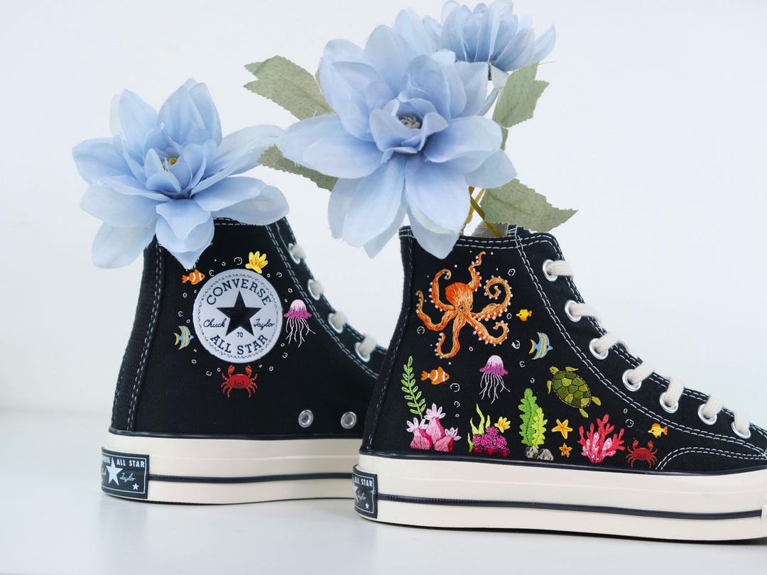 Converse Custom Logo Octopus Embroidery, Converse Chuck Taylor 70 ...