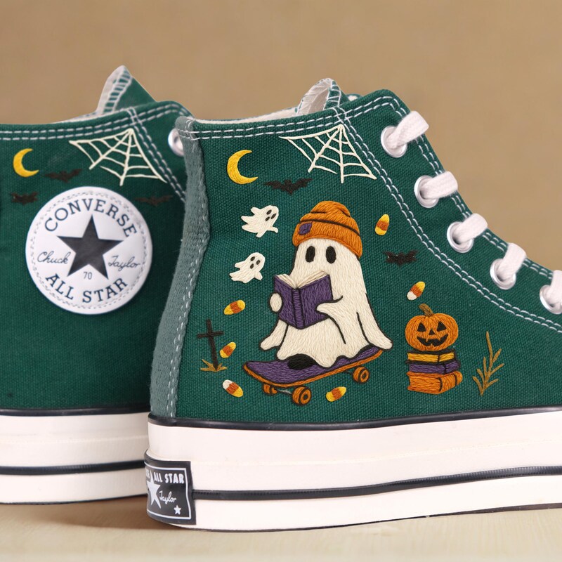 Halloween Themed Converse - Etsy