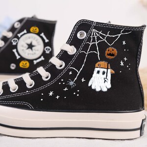 Custom Embroidered Halloween Converse, Character Embroidered Sneakers ...