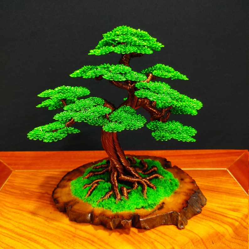 Big Size Art Wire Bonsai Tree Sculpture With A Pleasant | Etsy