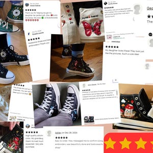 Embroidered Converse, Custom Converse, Converse High Tops Embroidered ...