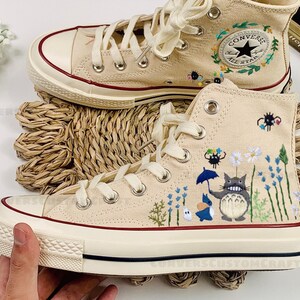 Custom Converse Chuck Taylor Totoro Embroidered Converse Shoes/ Gibli ...