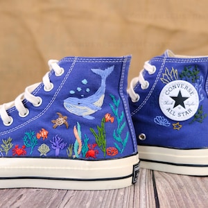 Custom Embroidered Converse High Tops/custom Converse Chuck Taylor ...