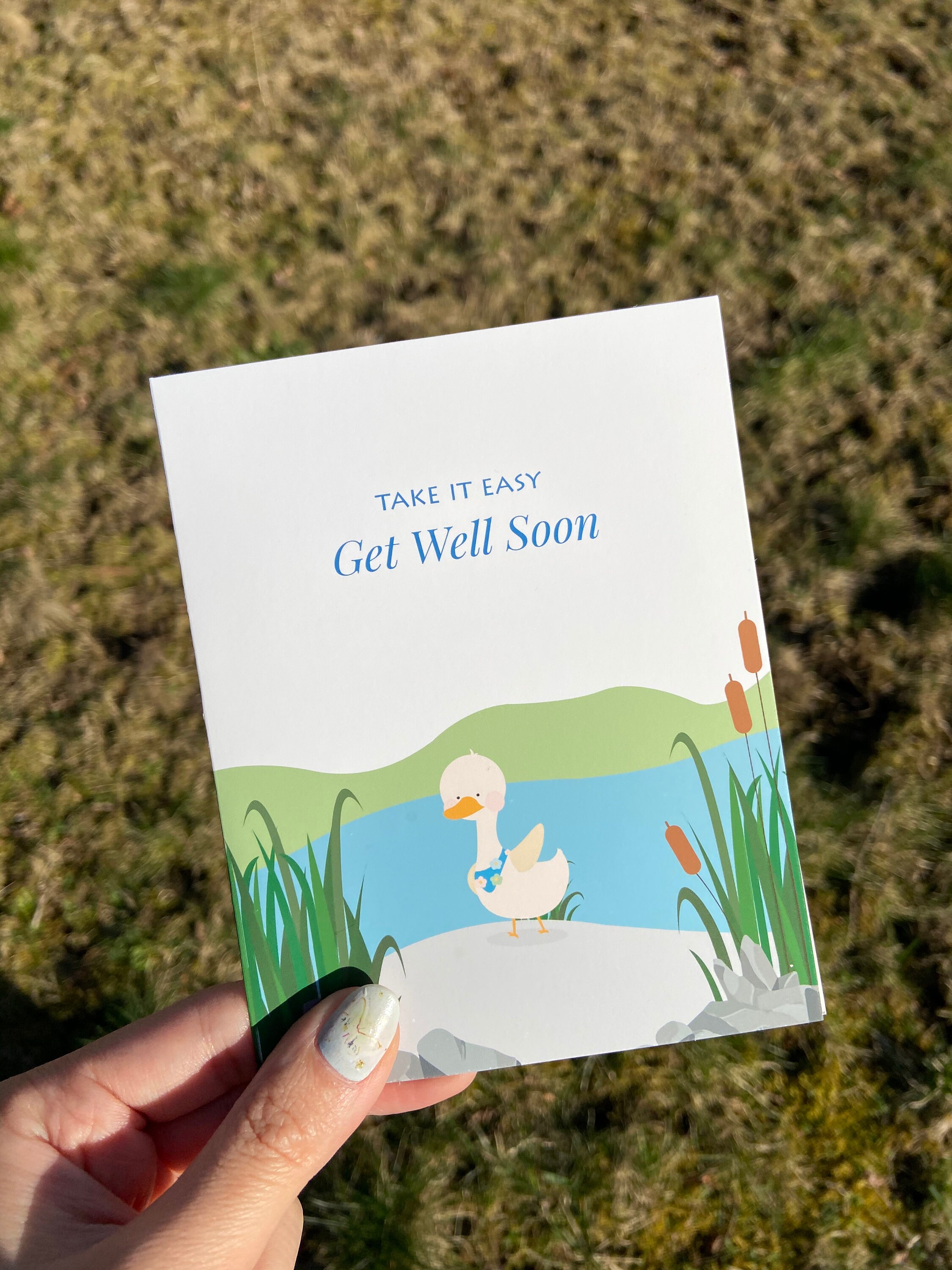 Get Well Soon Card Picturesque Children's Book Aesthetic | Etsy