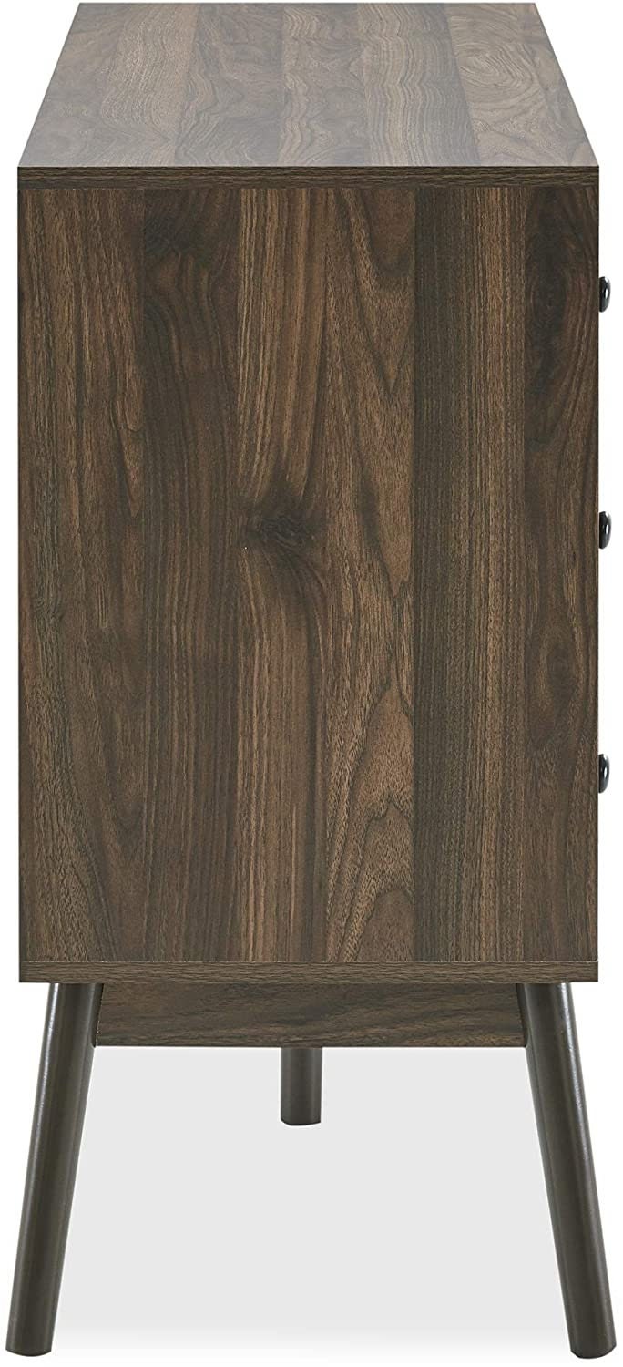 Mid Century Modern Buffet Storage Table 52" Dark Walnut Dining ...