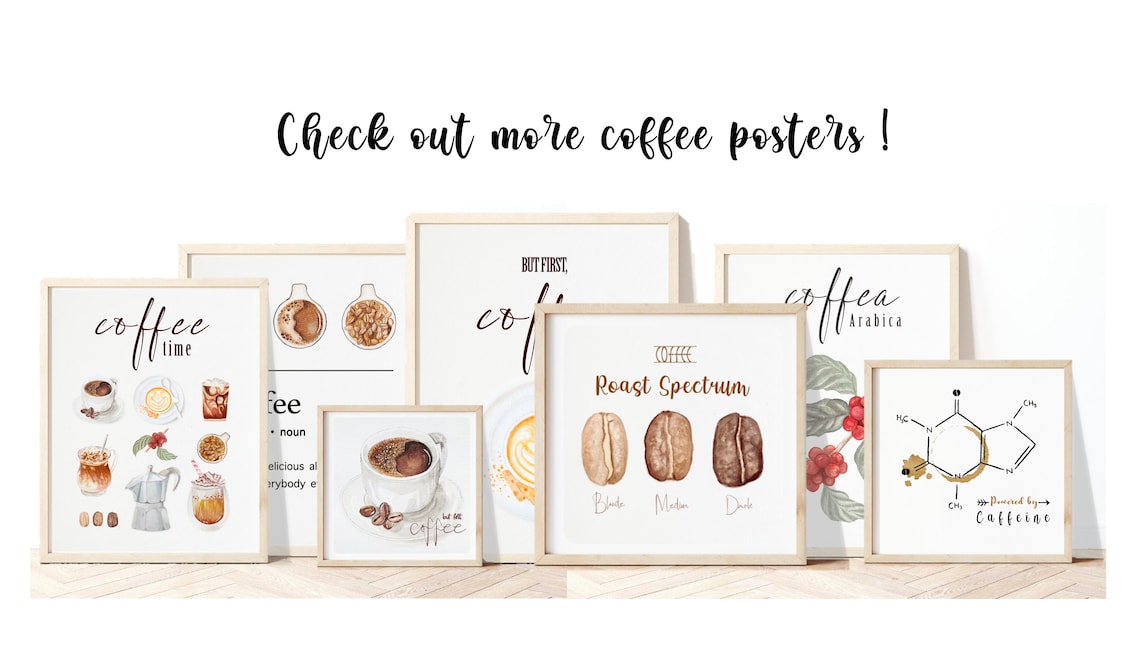 Coffee Art Print Coffee Brew Methods Coffee Poster Coffee Shop ...