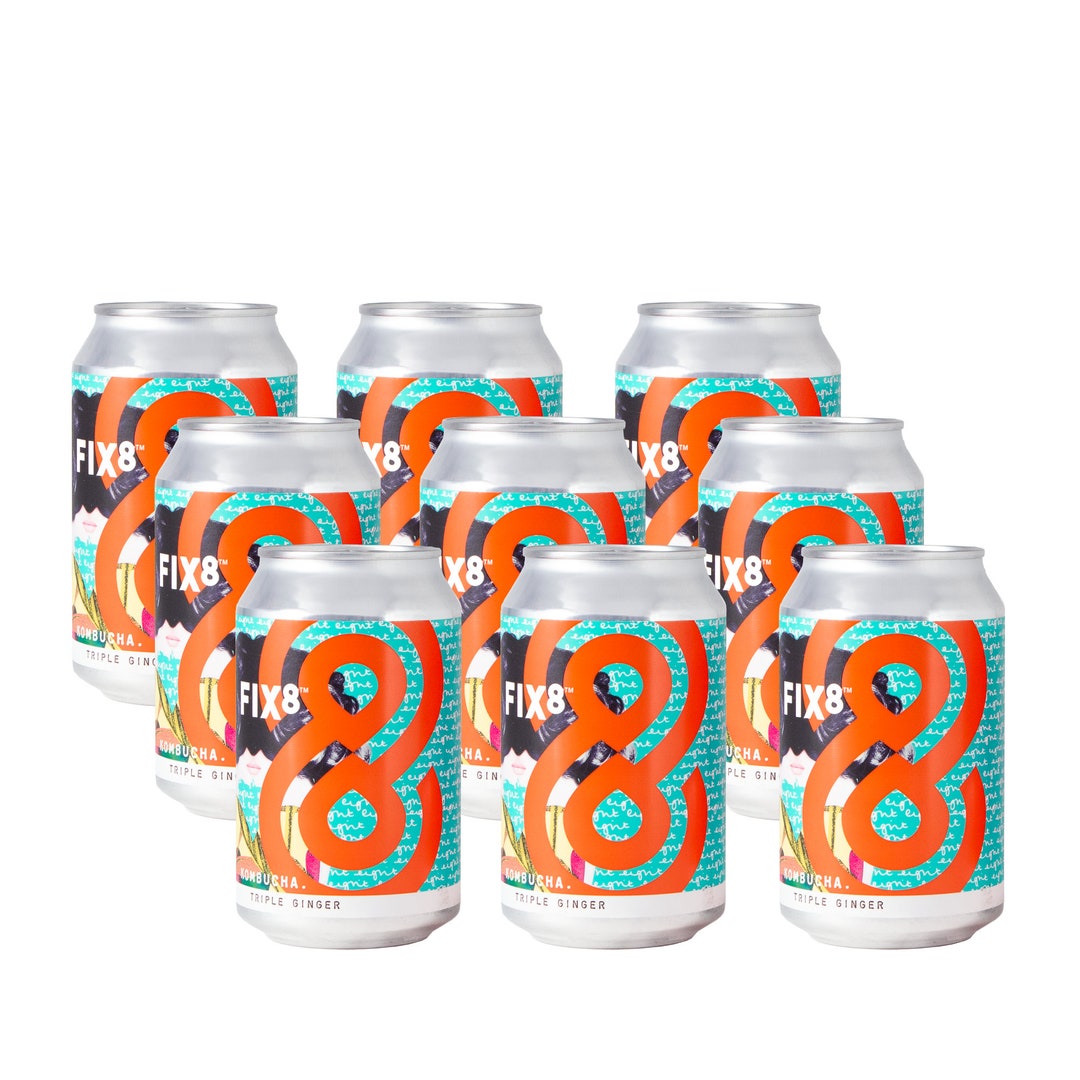 KOMBUCHA: Fix8 Triple Ginger Kombucha 12 X 330ml Cans - Etsy UK