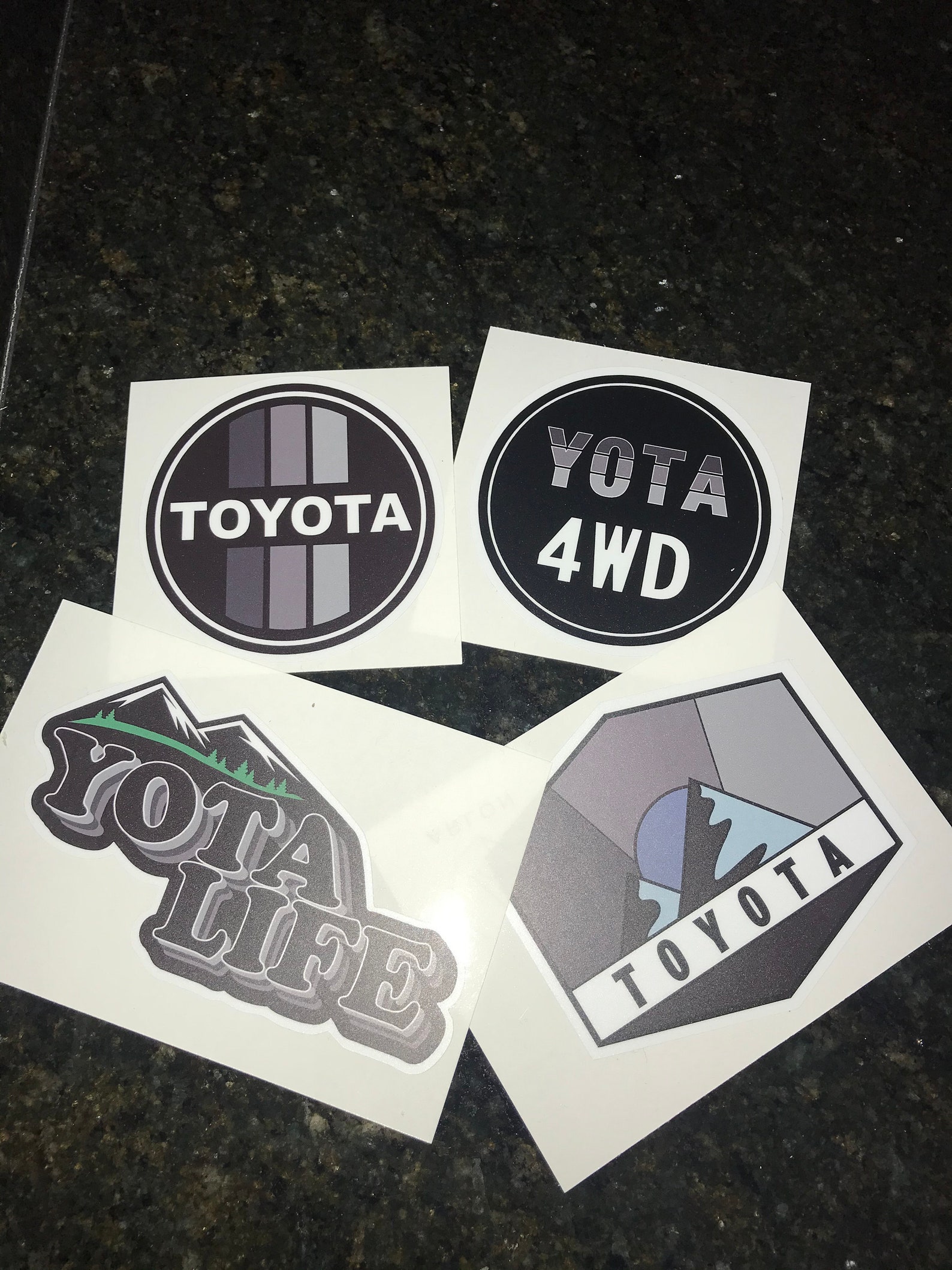 Toyota Retro Dark Mode 4 Decal Sticker Pack - Etsy