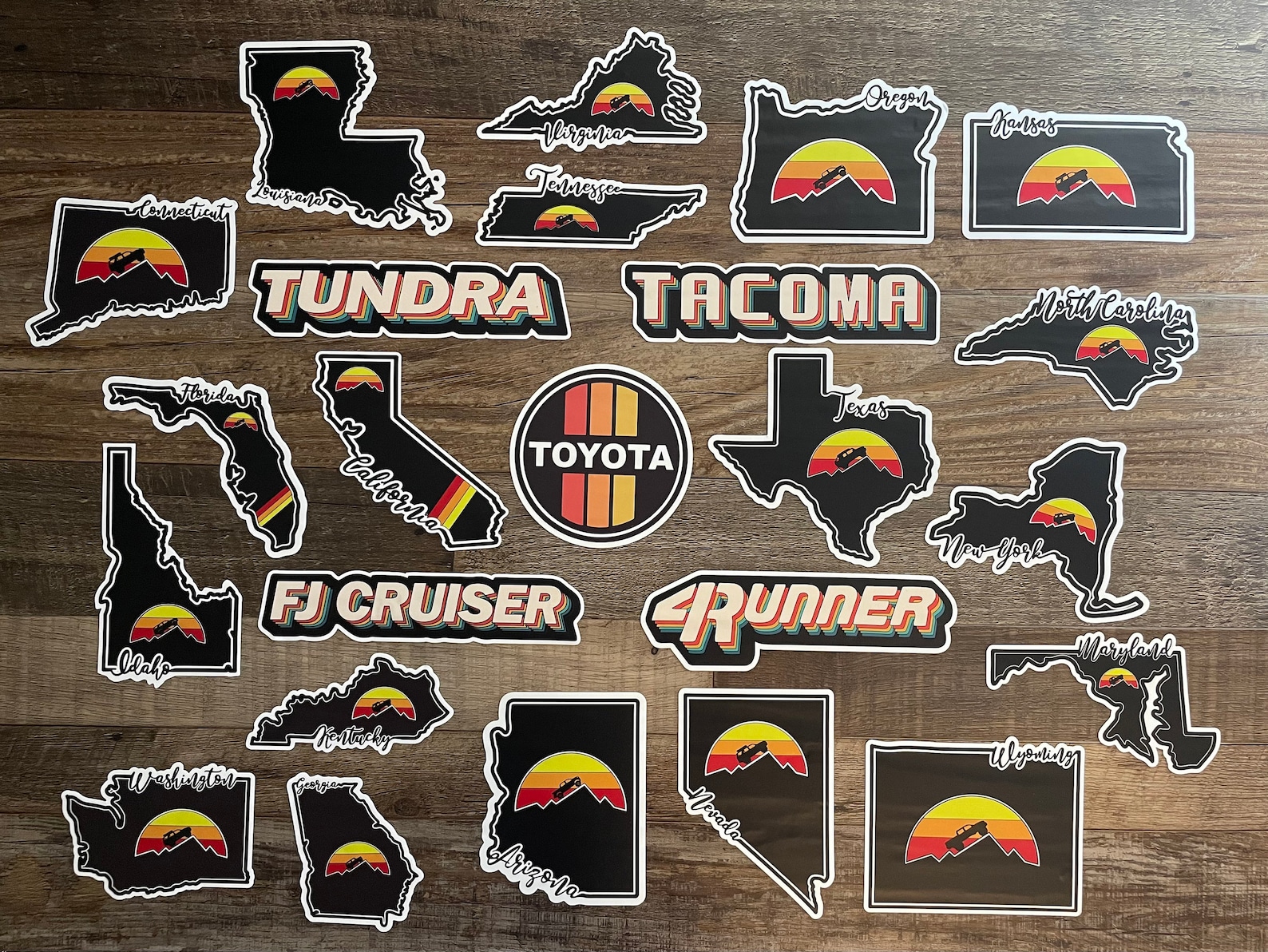 3 Decal Set Retro Toyota Toyota State Toyota Vehicle Name | Etsy