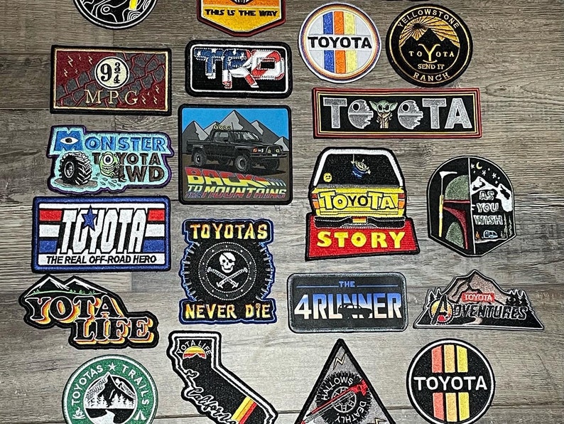 Toyota Patch Embroidered With Hook Backing Vehicle Headliner - Etsy