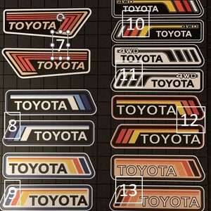 Toyota Decal Stripes Left and Right for .4runner Tundra Land Cruiser Fj ...