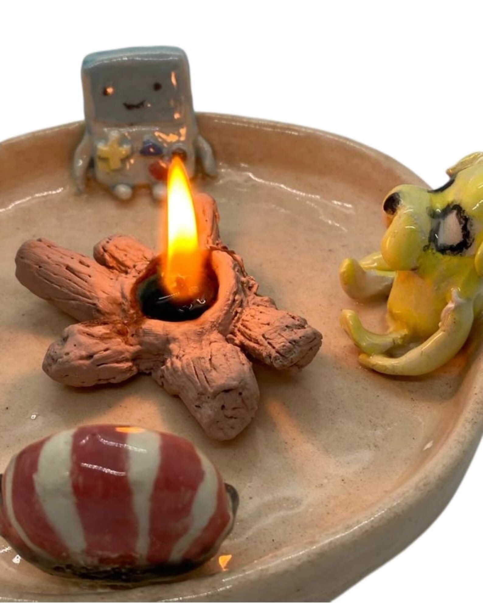 Customizable Adventure Time Ceramic Candle Holder/finn Jack Bmo and ...