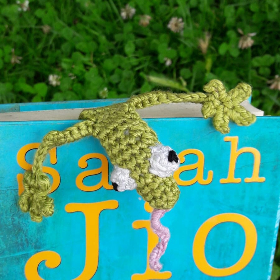Croched Funny Lizard Bookmark Knitted Amigurumi Lizard Best | Etsy