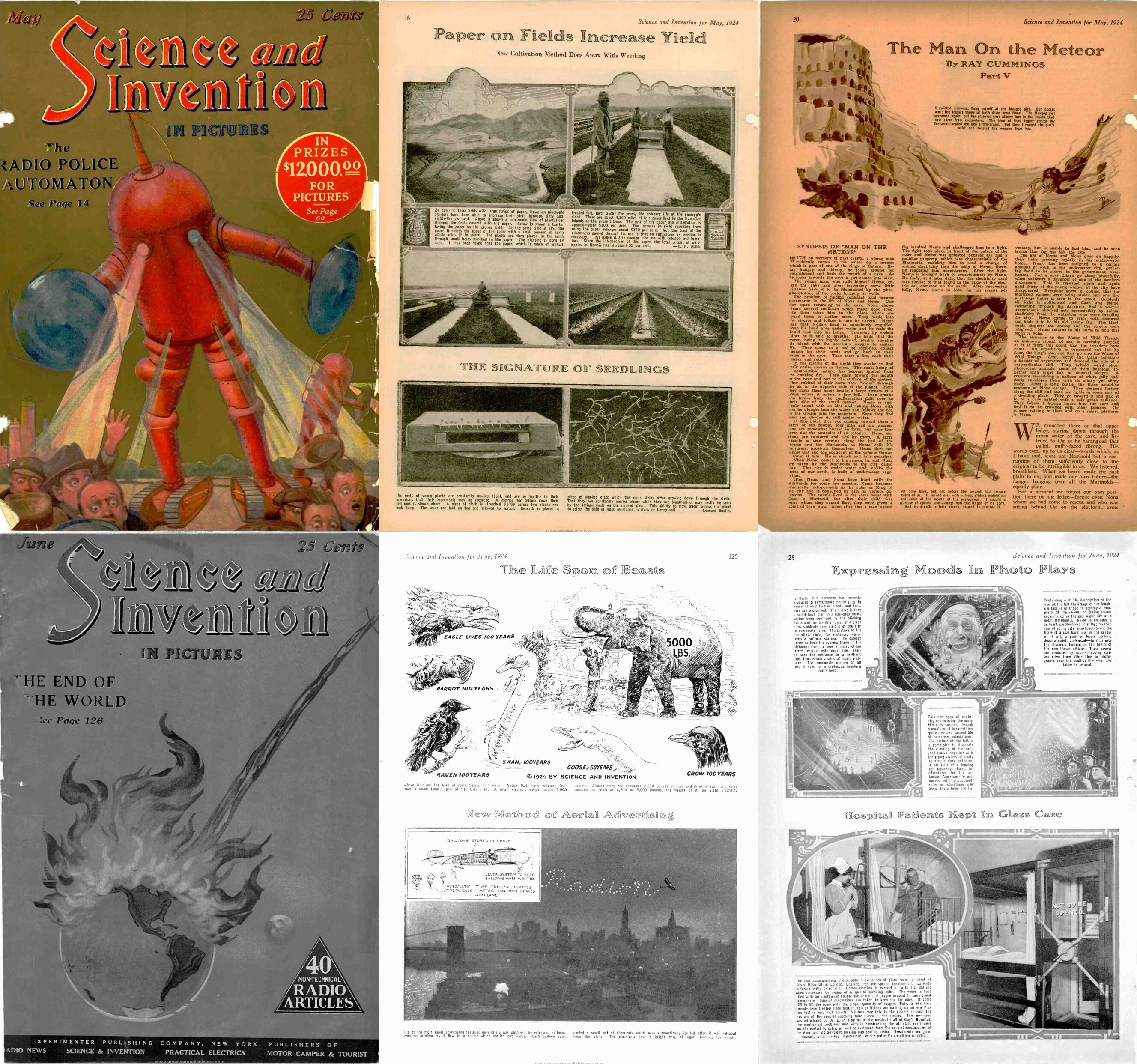 Science and Invention Magazines Vol 12, 1924 to 1925, Vintage Science ...