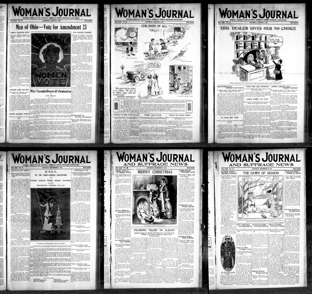 The Woman's Journal and Suffrage News 1912 Collection. All 52 Weekly ...