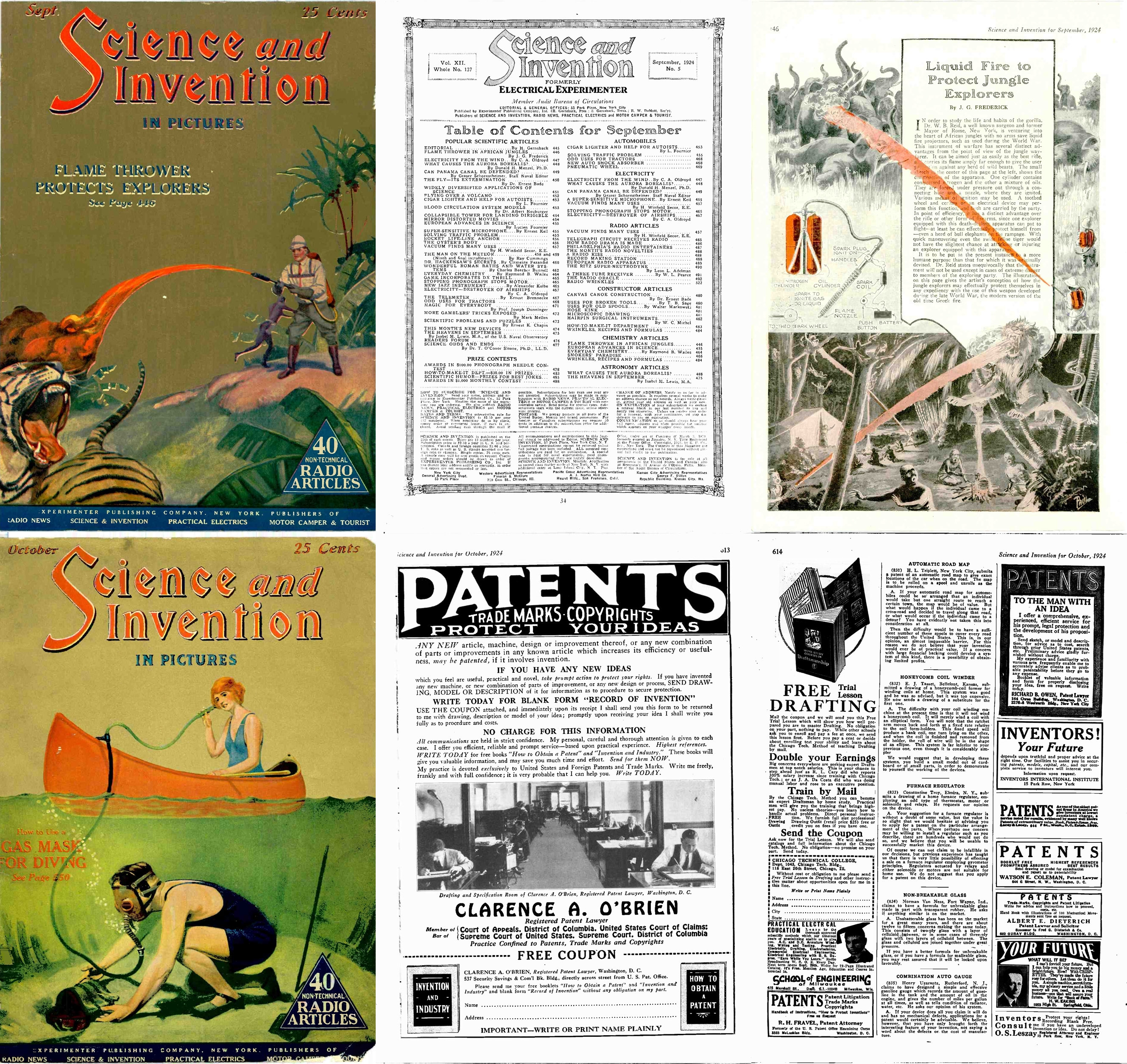 Science and Invention Magazines Vol 12, 1924 to 1925, Vintage Science ...