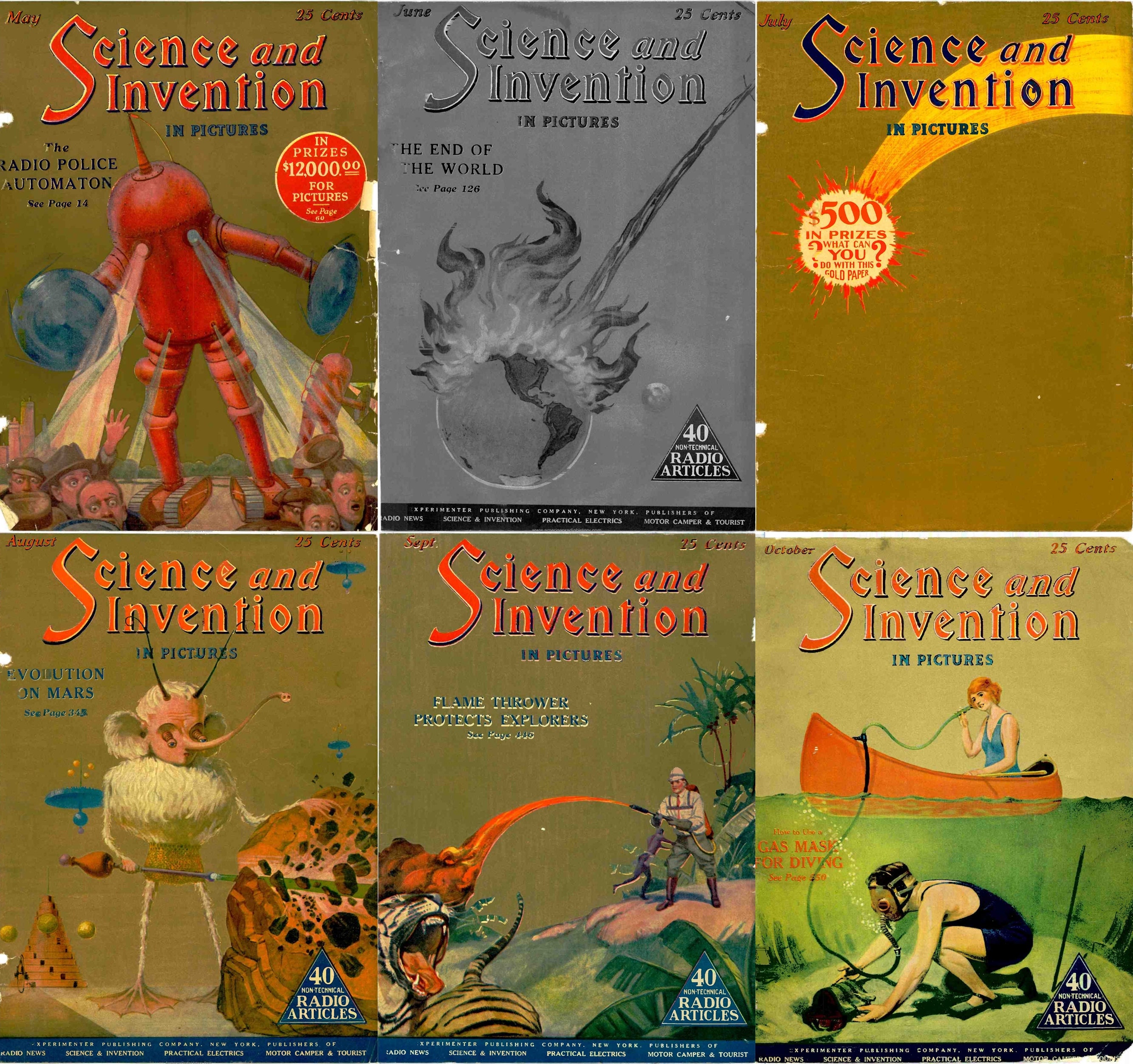 Science and Invention Magazines Vol 12, 1924 to 1925, Vintage Science ...