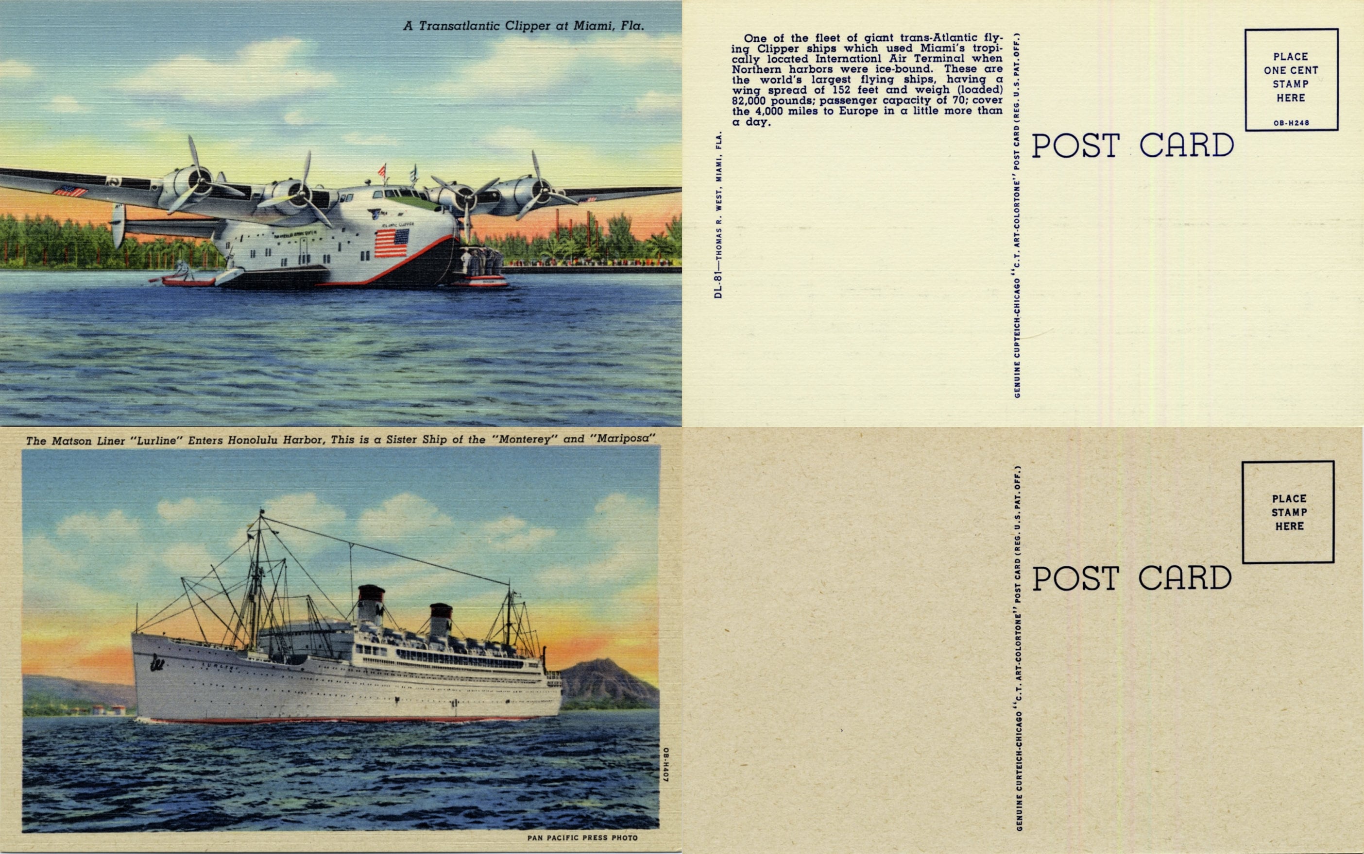 Vintage Ship Postcards - 200 Images of Vintage Ships and Postcard ...