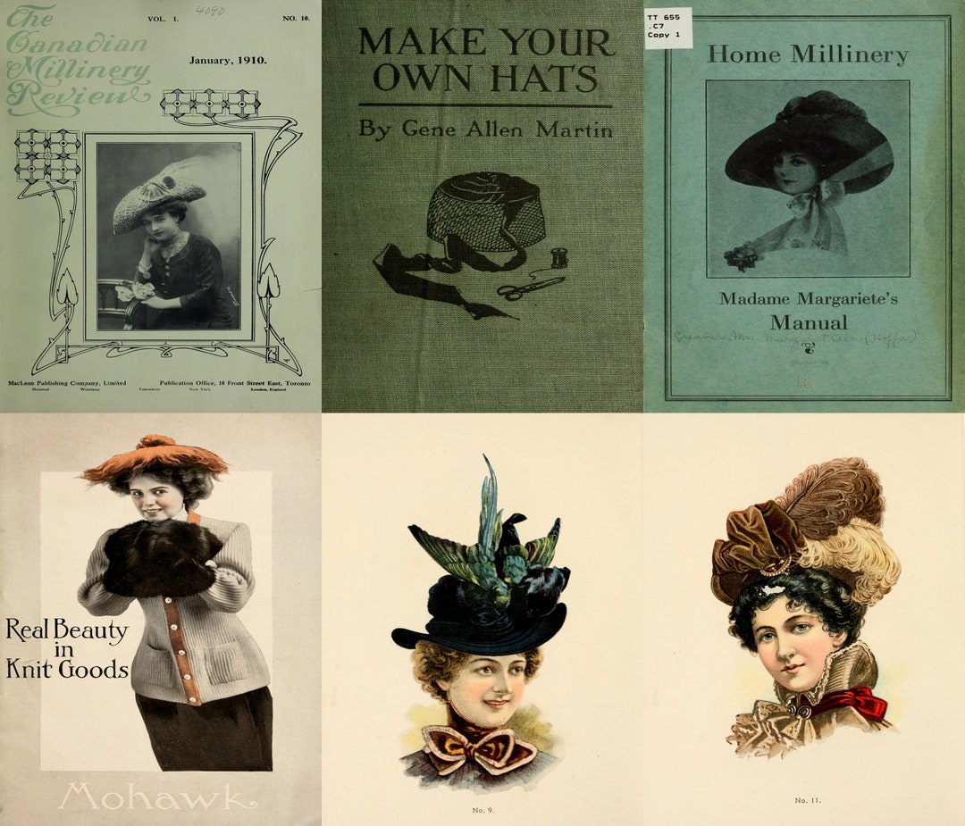 Vintage Millinery Books Collection: Hat Making, Bonnets (32 Pdfs) - Etsy