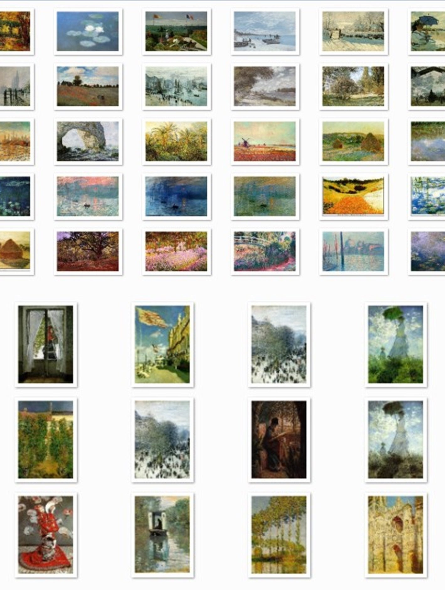Dolls House Printable Miniature Paintings - Claude Monet Collection, 42 ...