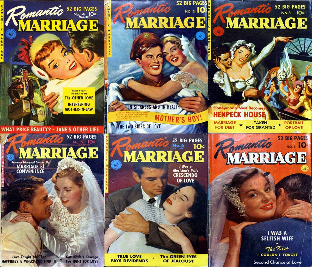Romantic Marriage Vintage Graphic Novels. Issues 1 to 6. 1950s Romance ...