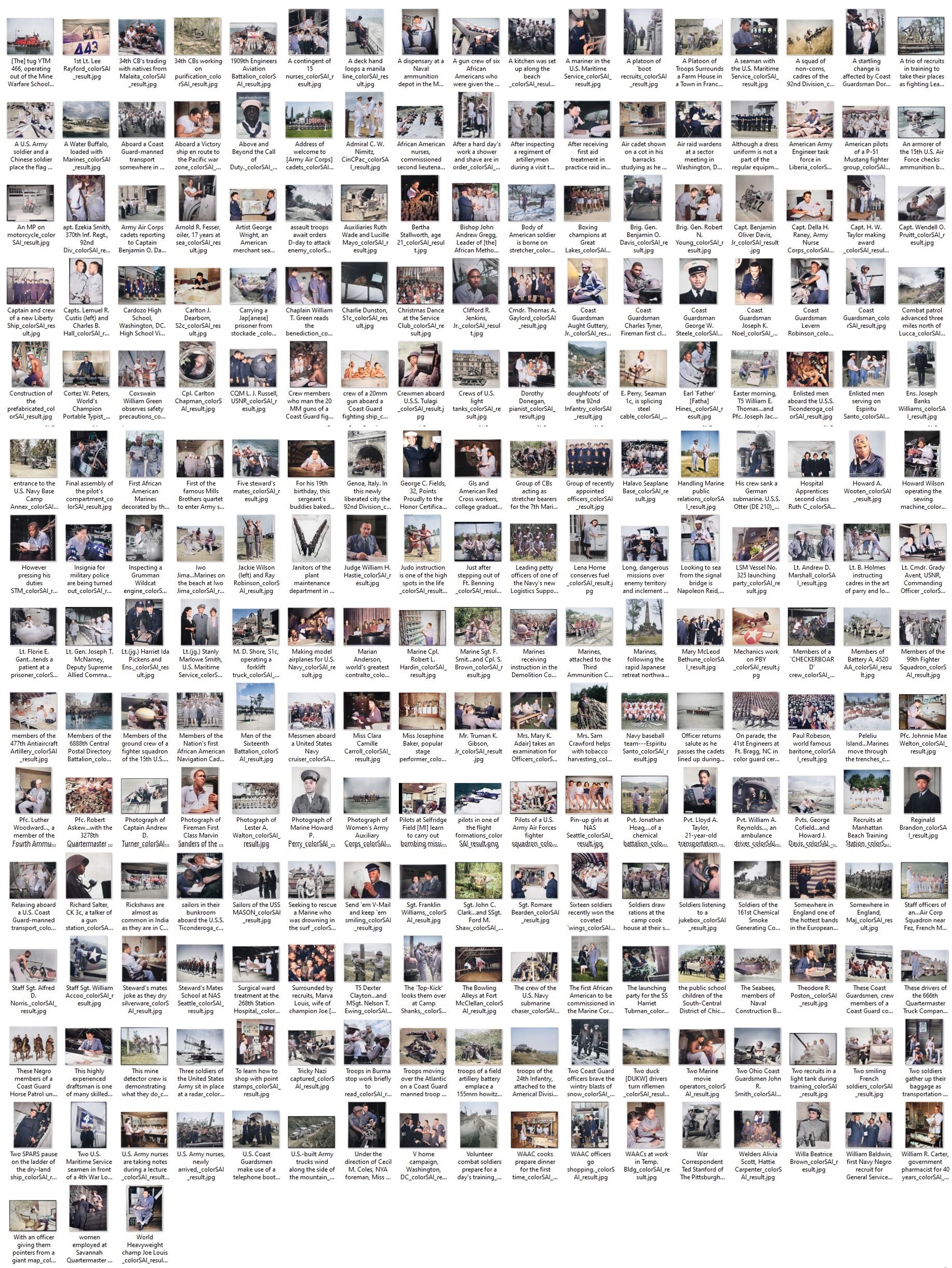 African Americans During World War II BW Colorized Photos 240 Images ...