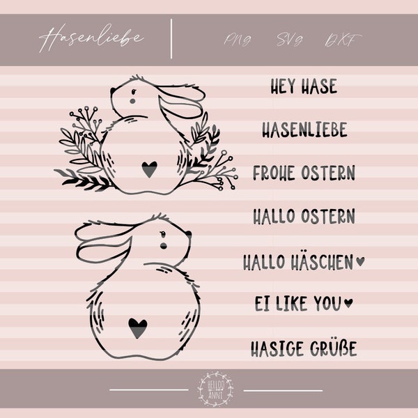 Plotterdatei hase - Etsy.de